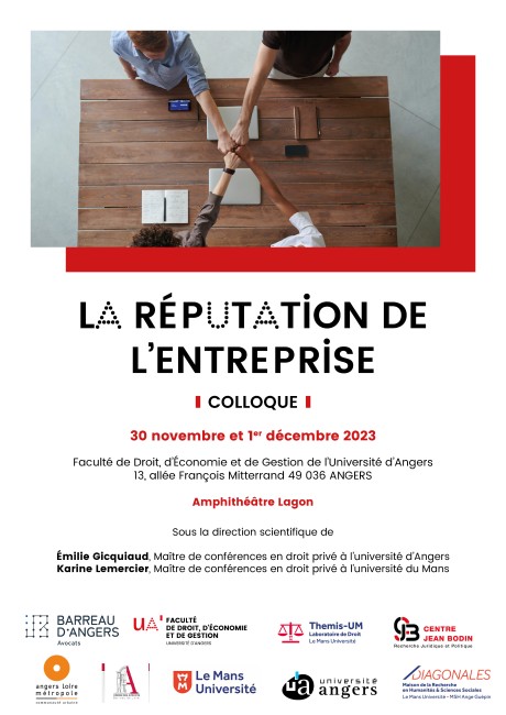 Colloque "La réputation de l'entreprise" - Université Angers